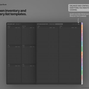 Digital Recipe Book Dark Mode, Food Journal, Goodnotes and Notability ...