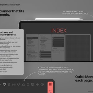 Dark Mode All-in-one Digital Planner 2023 2024, Goodnotes and ...