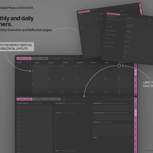 Dark Mode All-in-one Digital Planner 2023 2024, Goodnotes and ...
