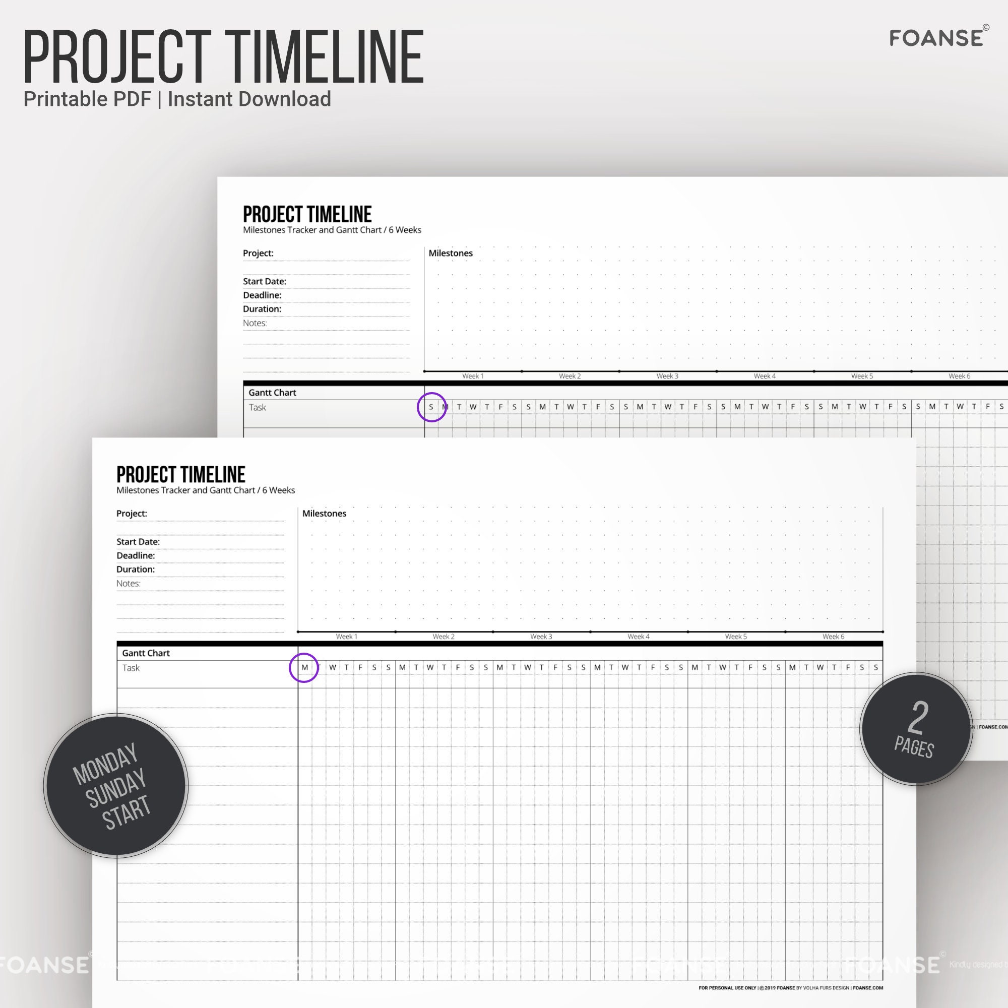 Project Planner Printable Work Planner Business Planner | Etsy