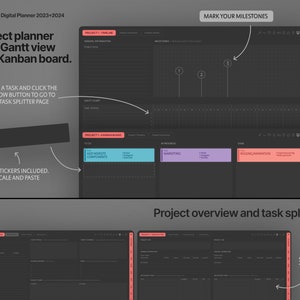 Dark Mode All-in-one Digital Planner 2023 2024, Goodnotes and ...