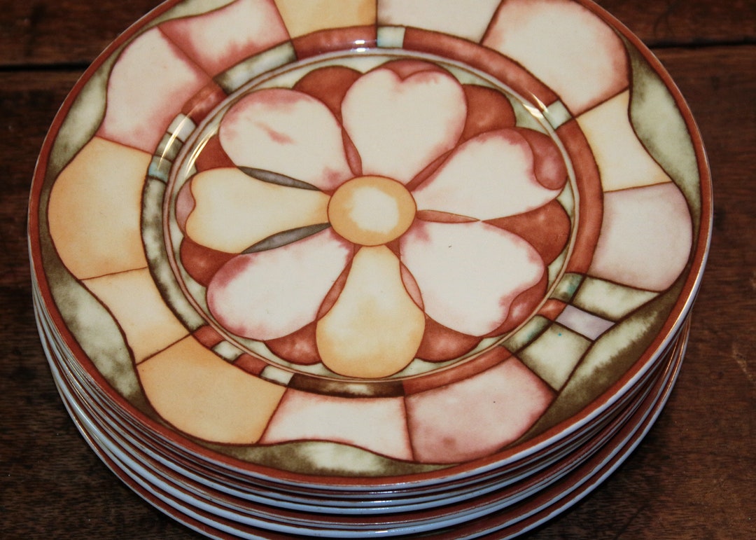 8 Sasaki Magnolia Salad Plates by Paula Zanger - Etsy