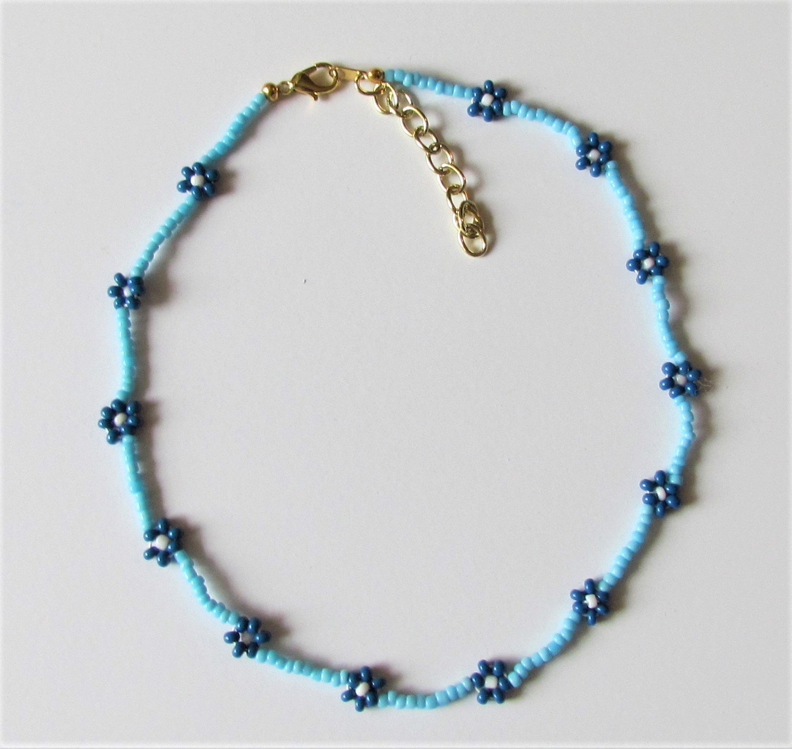 DAISY CHAIN NECKLACE Seed Bead Necklace Daisy Chain Daisy - Etsy