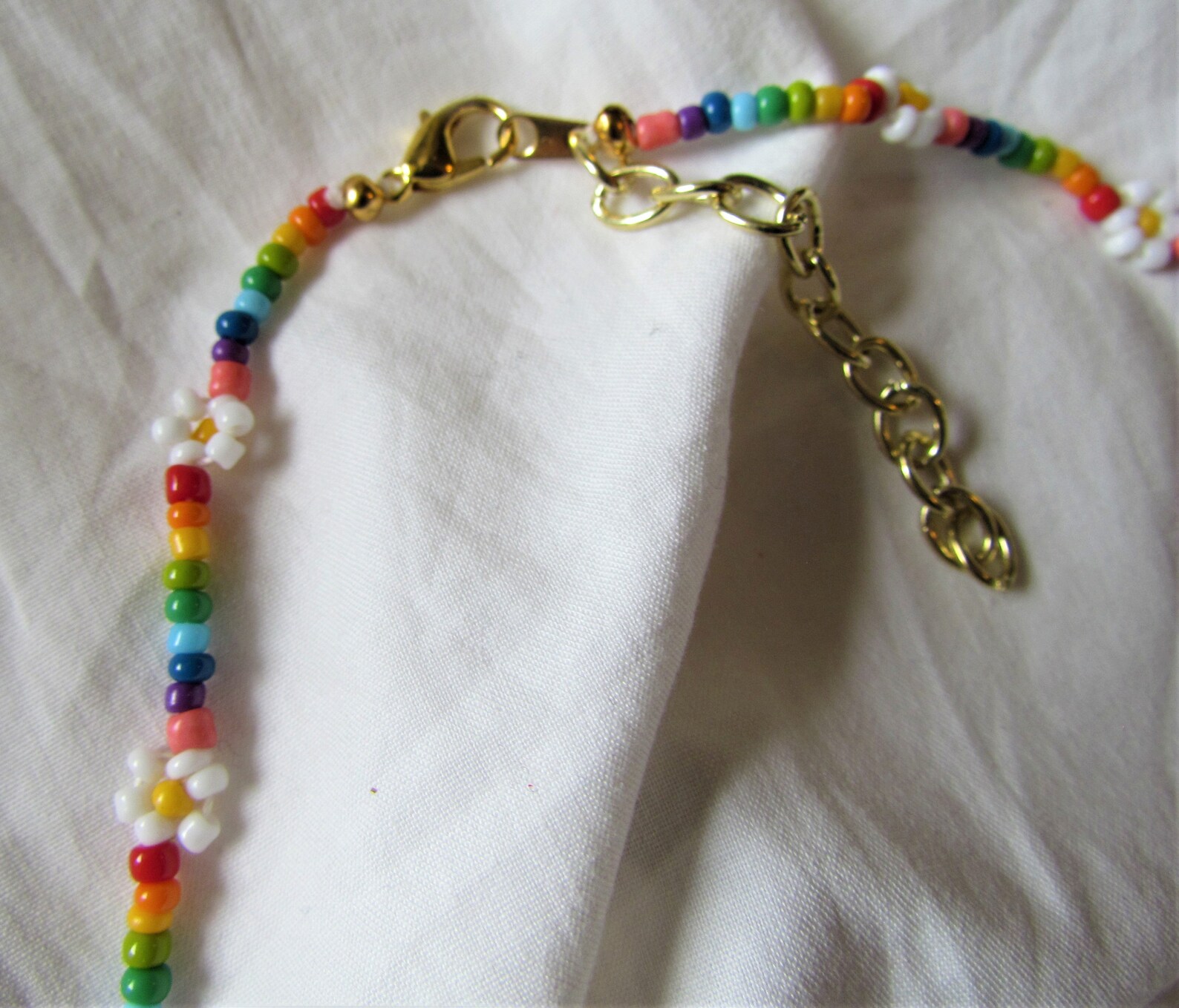 DAISY CHAIN NECKLACE Seed Bead Necklace Daisy Chain Daisy - Etsy