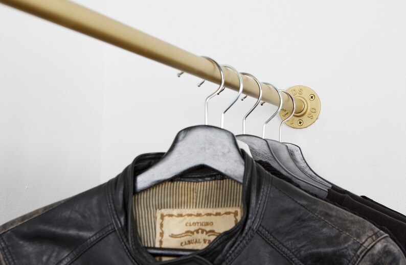 Corner dress pole in GOLD Corner wardrobe Clothes Rail | Etsy