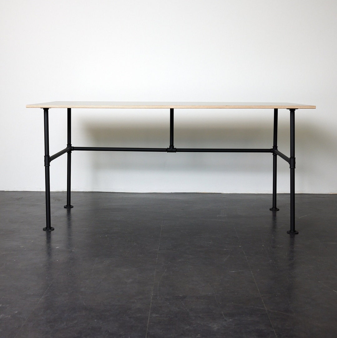 Table Frame Made of Metal Black Cyril Dark Wave Table Base Height Made ...