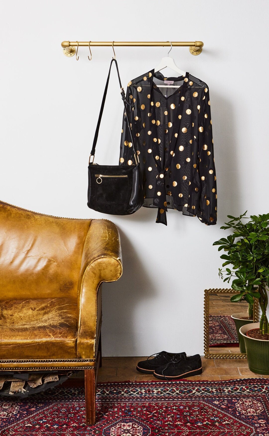 Clothes Rail ADA liquid Sunshine in the Trend Color GOLD Made of Steel ...