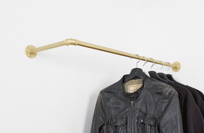 Corner dress pole in GOLD Corner wardrobe Clothes Rail | Etsy