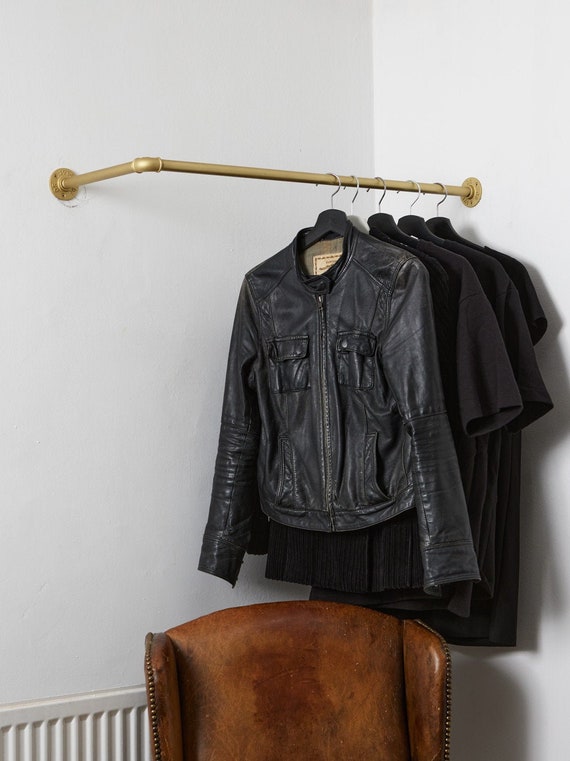 Corner dress pole in GOLD Corner wardrobe Clothes Rail | Etsy