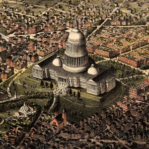 Washington D.C. 1880 Print on Canvas ready to Hang Vintage - Etsy