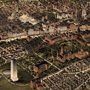 Washington D.C. 1880 Print on Canvas ready to Hang Vintage - Etsy