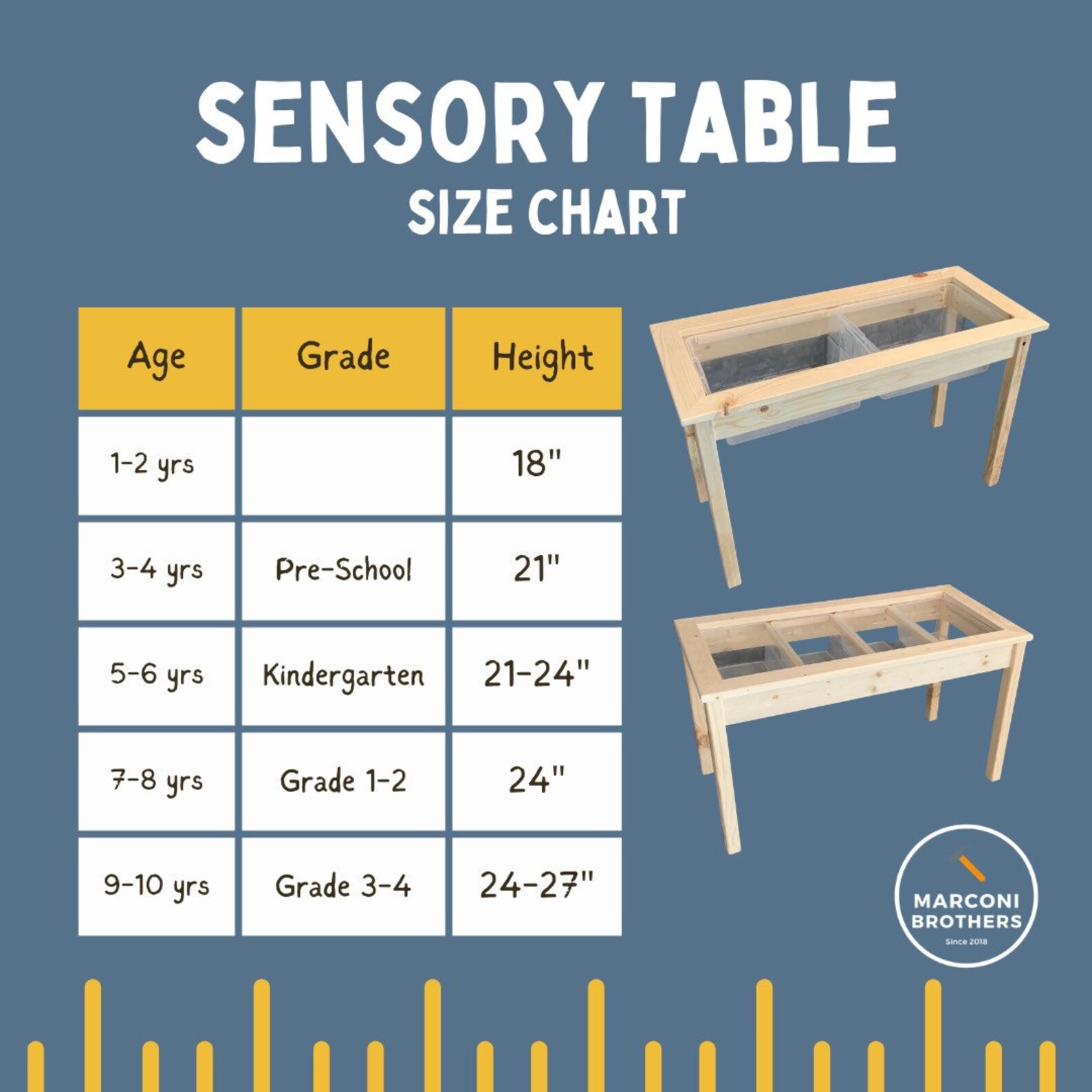 Childrens Wooden Sensory & Activity Table 6qt. 2 Bin's - Etsy