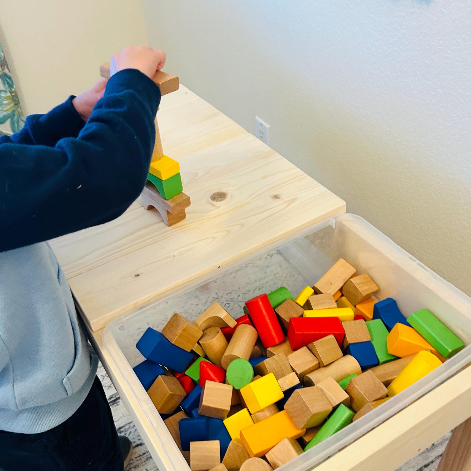 Sensory, Building Block, Activity, Montessori Table - Multi ...