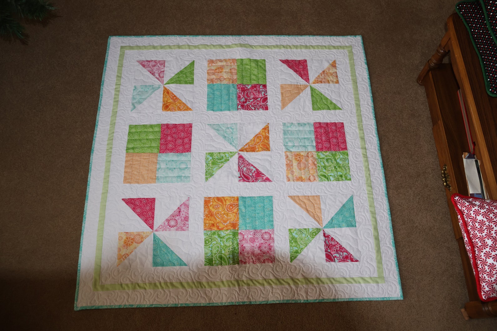 Windy 4-patch Quilt Pattern, Beginner Friendly Baby Quilt (PDF Pattern ...