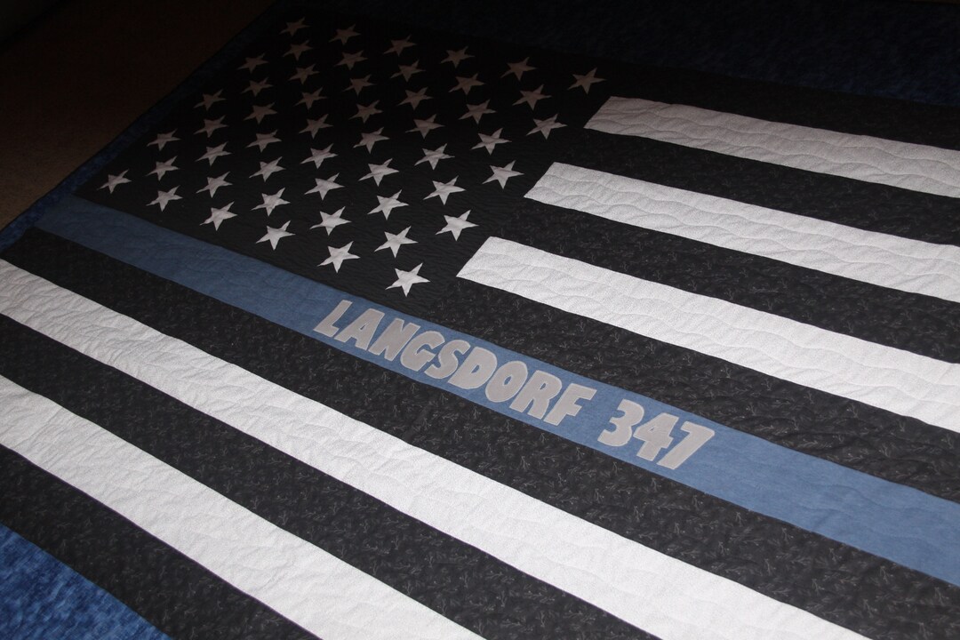 Personalized Memorial Handmade Quilt for Fallen Police Officer or ...