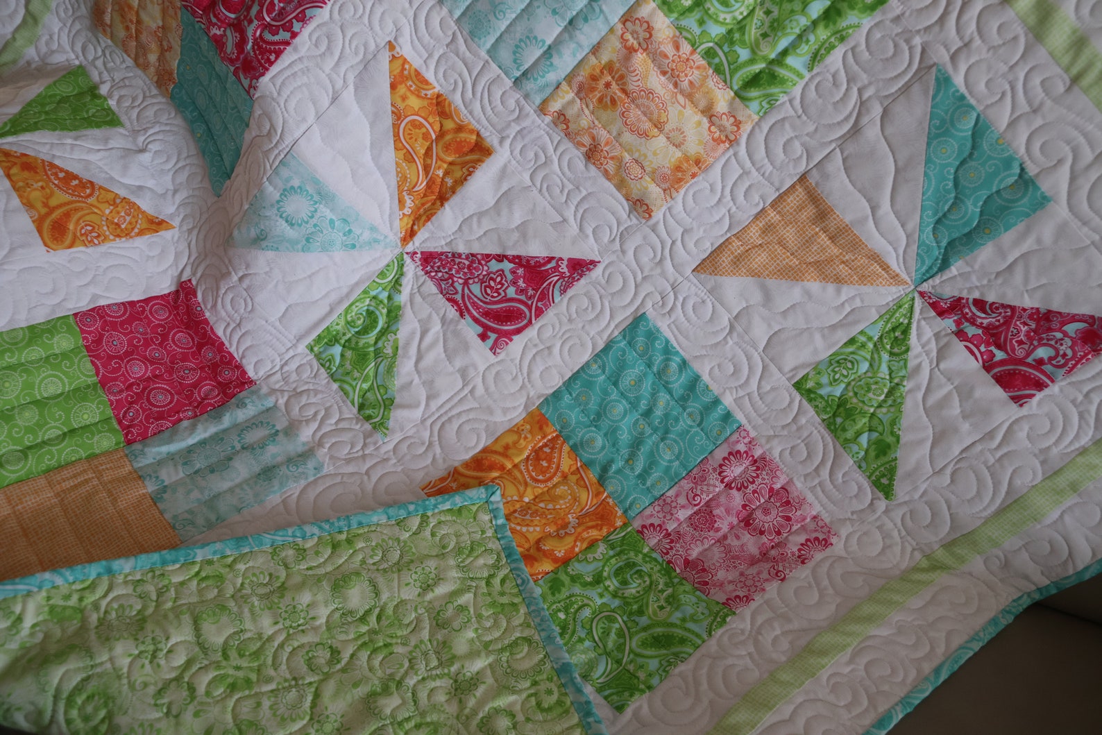 Windy 4-patch Quilt Pattern, Beginner Friendly Baby Quilt (PDF Pattern ...