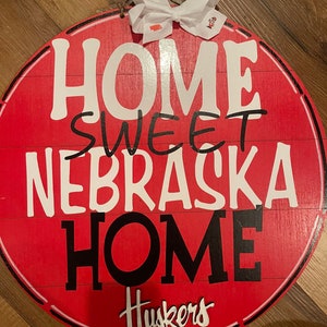 Licensed Nebraska Huskers Door Hanger - Etsy