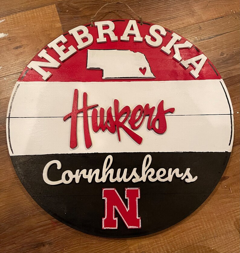Nebraska Huskers Door Hanger - Etsy