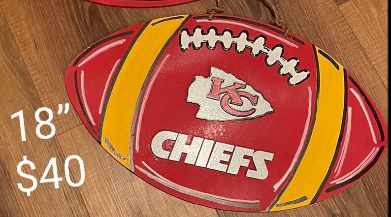 KC Chiefs Door Hanger - Etsy