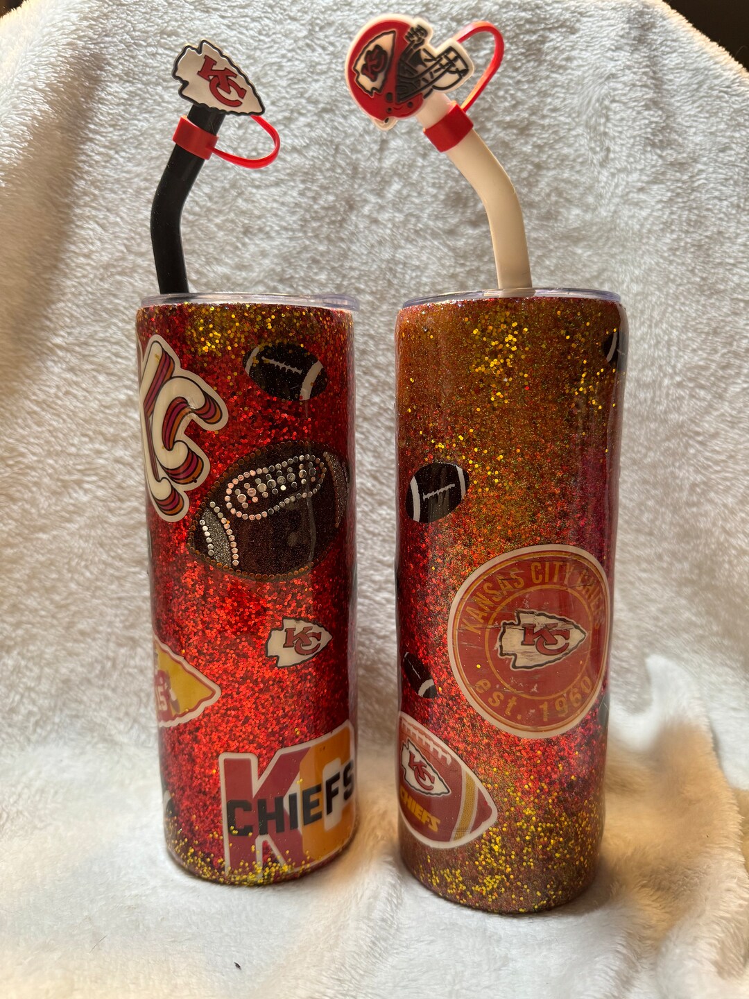 KC CHIEFS Epoxy 20oz Tumblers - Etsy