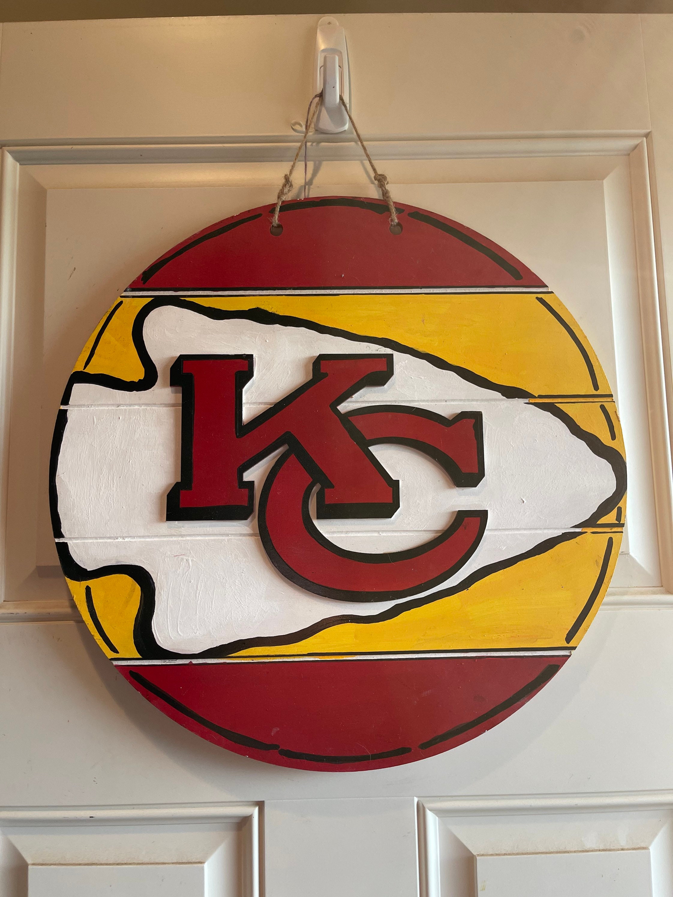 KC Chiefs Door Hanger - Etsy