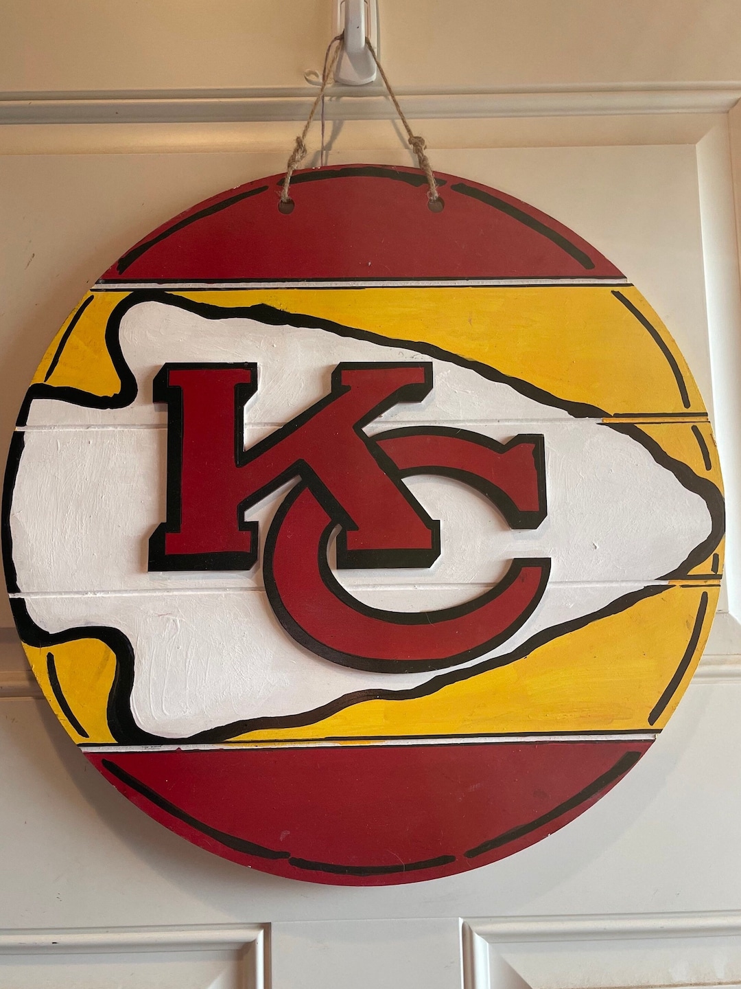 KC Chiefs Door Hanger - Etsy