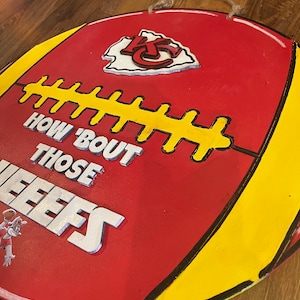 KC Chiefs Football Door Hanger - Etsy