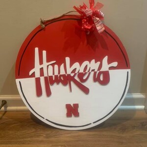 Circular Nebraska Husker Door Hangers - Etsy