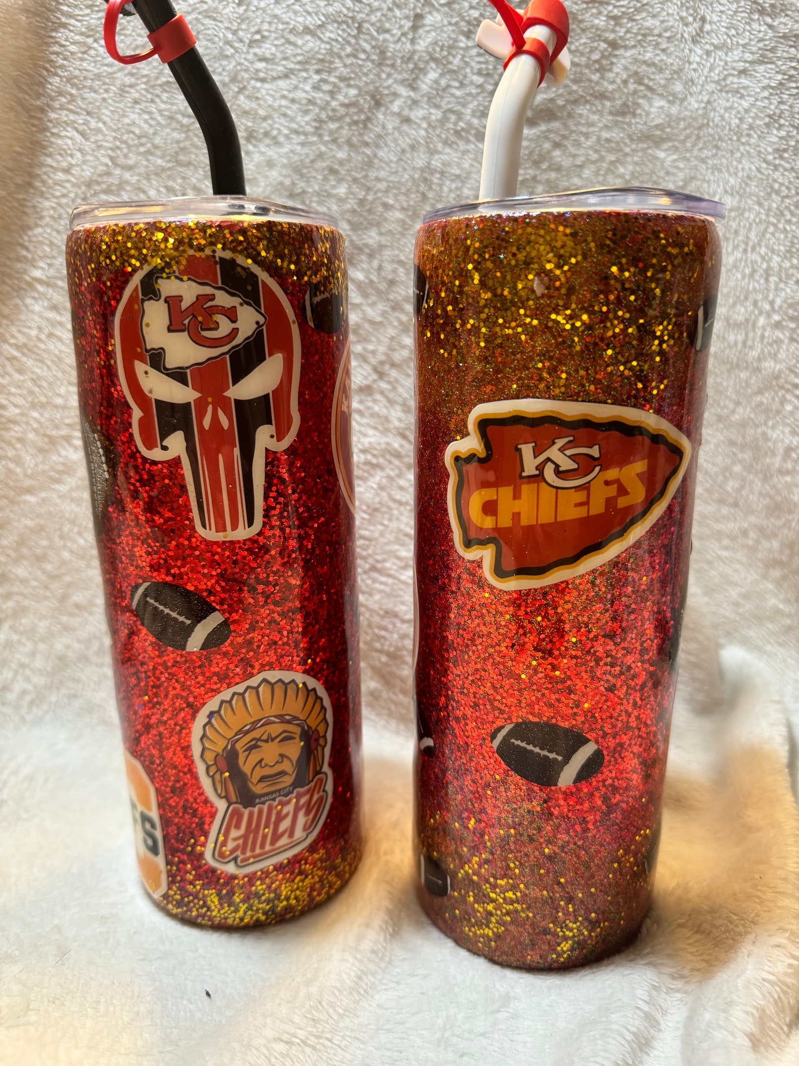 KC CHIEFS Epoxy 20oz Tumblers - Etsy