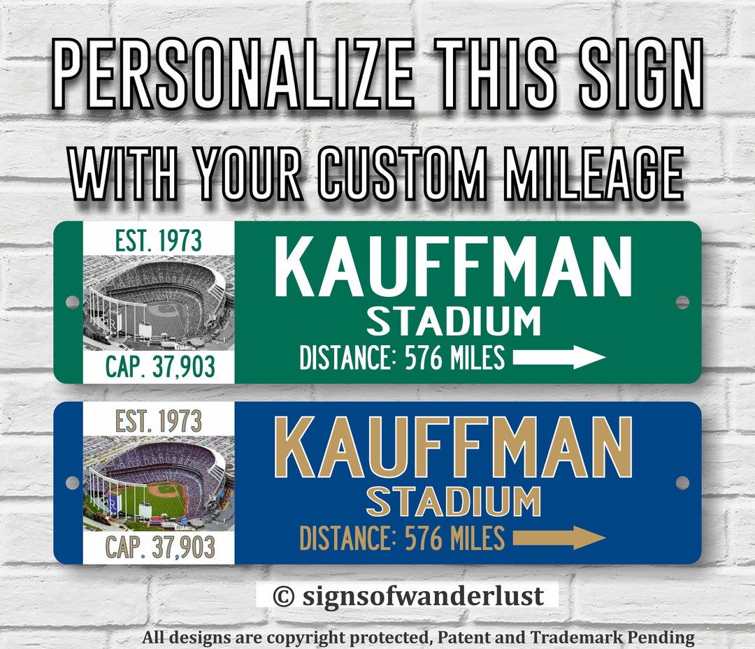Kauffman Stadium | Kansas City Royals | Custom Street Sign ...