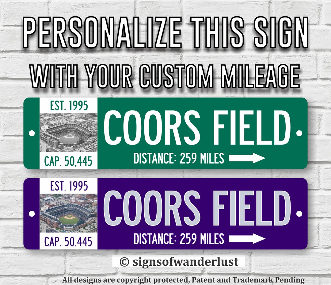 Coors Field | Colorado Rockies | Custom Street Sign | Personalize ...