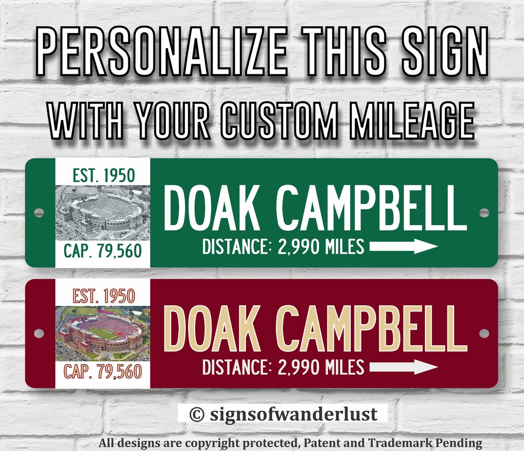 Doak Campbell Stadium | Florida State Seminoles | Custom Street Sign ...
