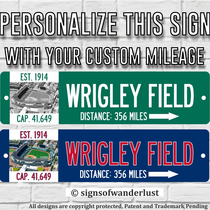 Baseball Field Distance Signs - Etsy