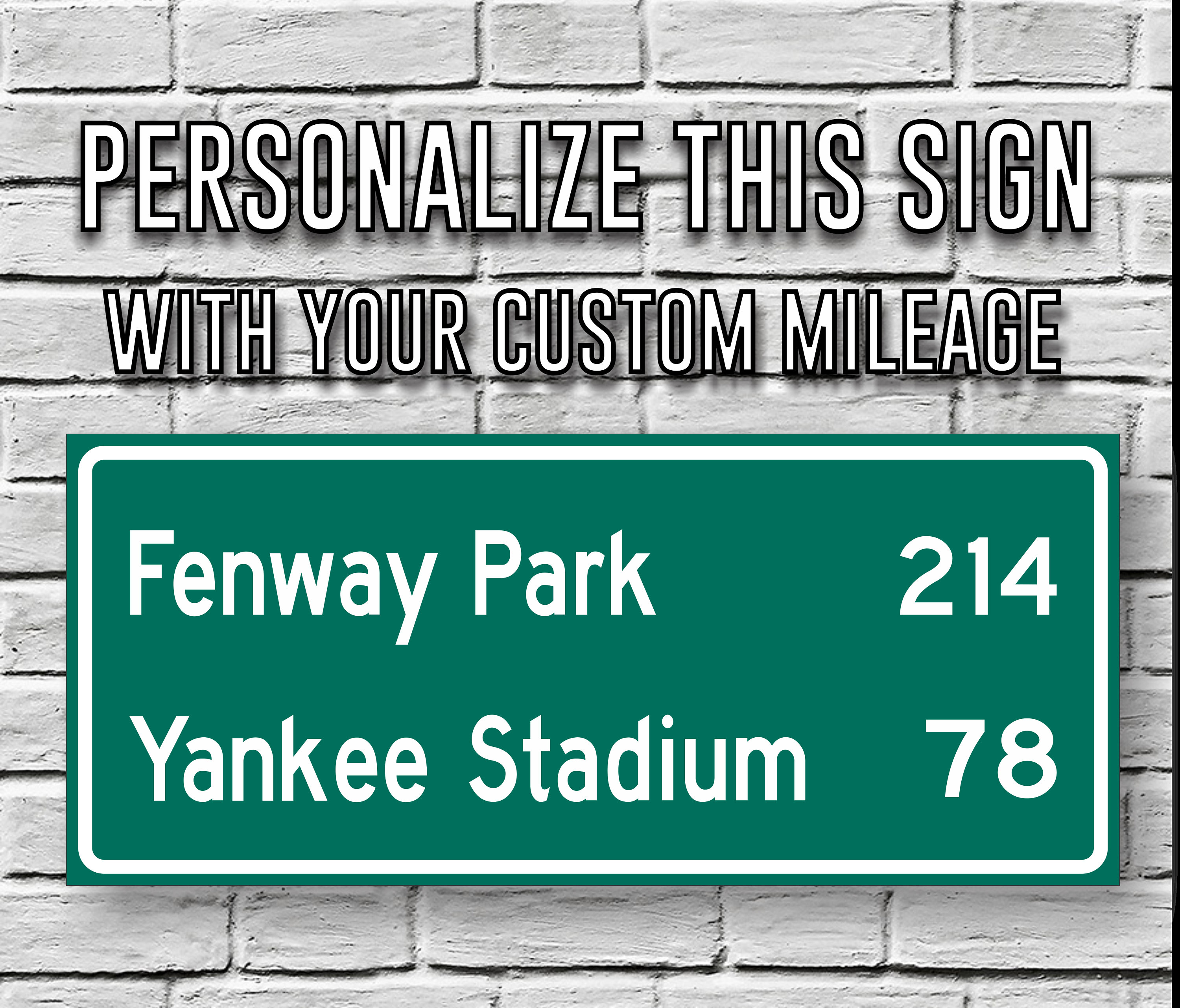 Boston Red Sox | New York Yankees | Custom House Divided Metal Distance ...