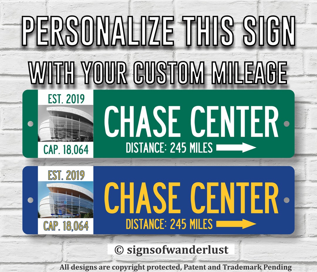 Chase Center Custom Street Sign for Golden State Warriors Fan ...