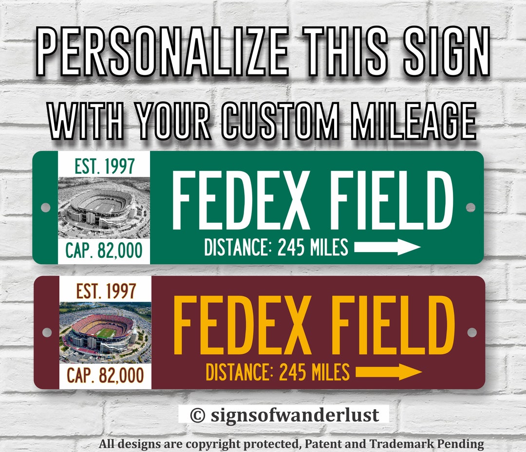Fedex Field | Washington Football Team | Custom Street Sign ...