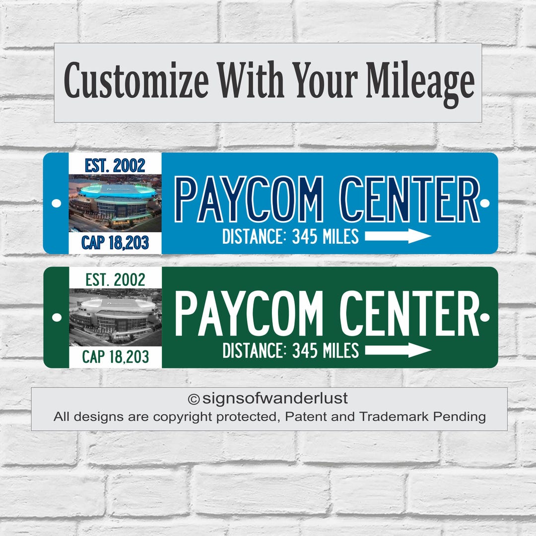 Paycom Center | Oklahoma City Thunder | Custom Street Sign ...