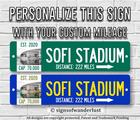 SOFI Stadium Los Angeles Rams Custom Highway Sign - Etsy
