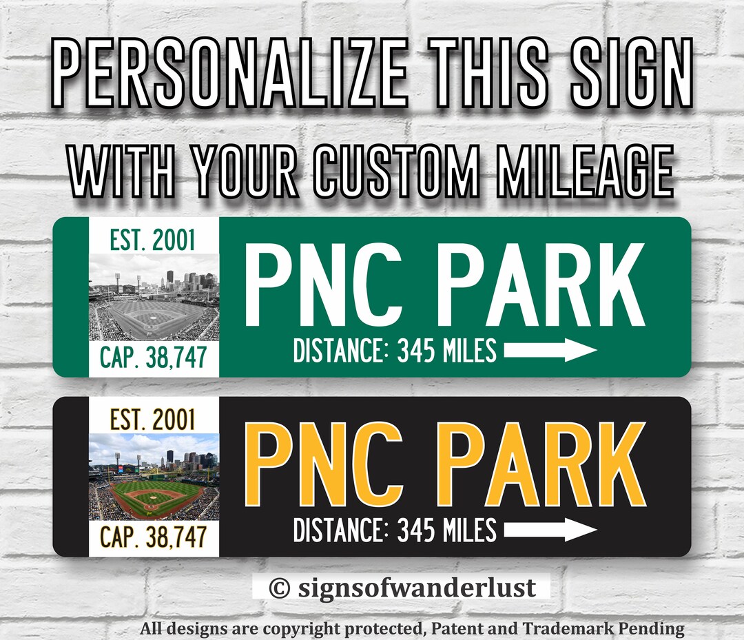 PNC Park | Pittsburgh Pirates | Custom Street Sign | Personalize ...