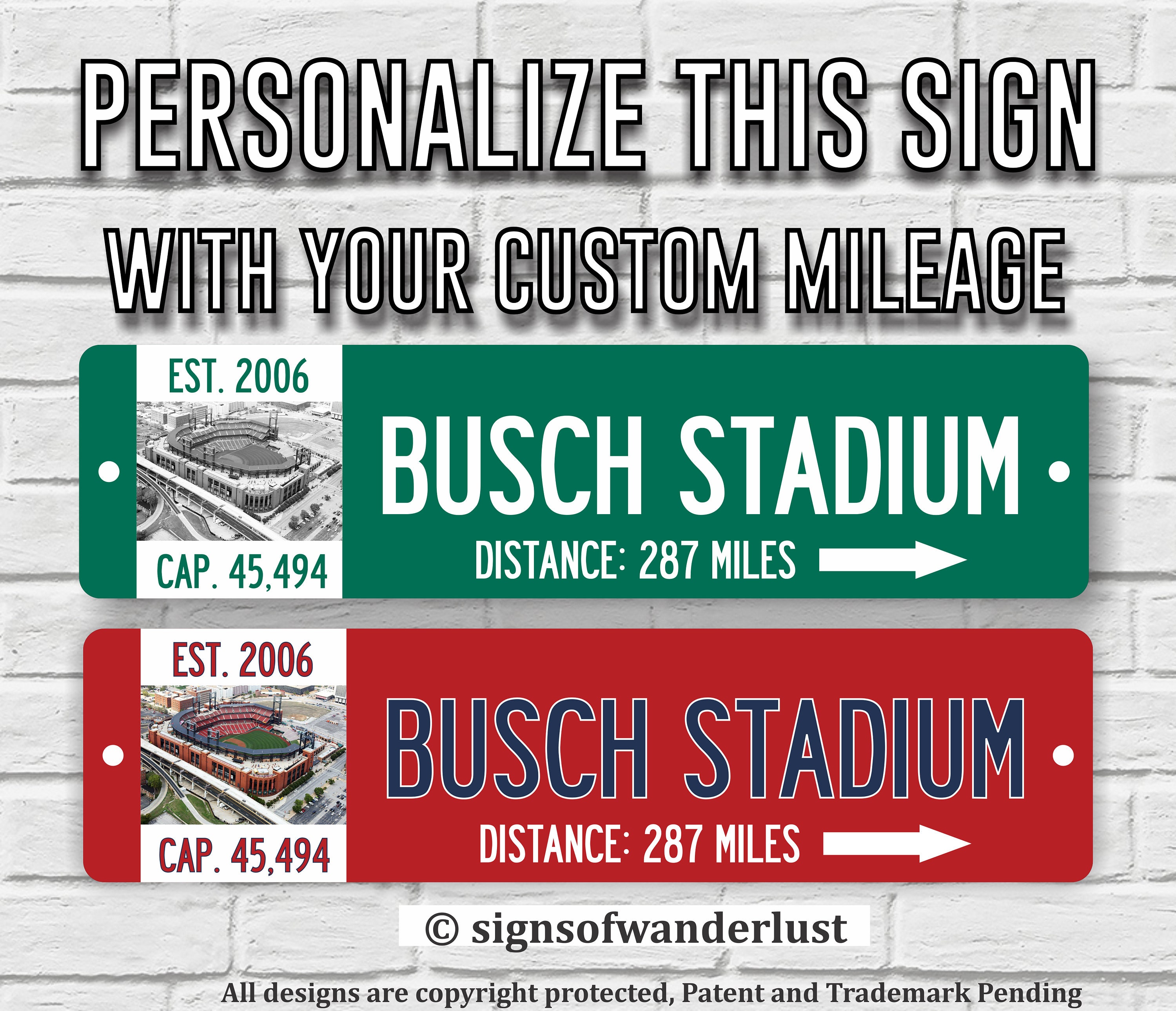 Busch Stadium | St. Louis Cardinals | Custom Street Sign | Personalize ...