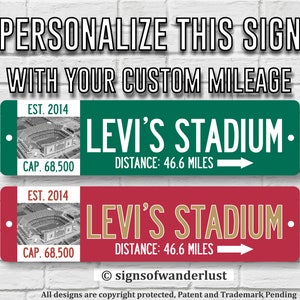 Levi's Stadium | San Francisco 49'ers | Custom Street Sign ...