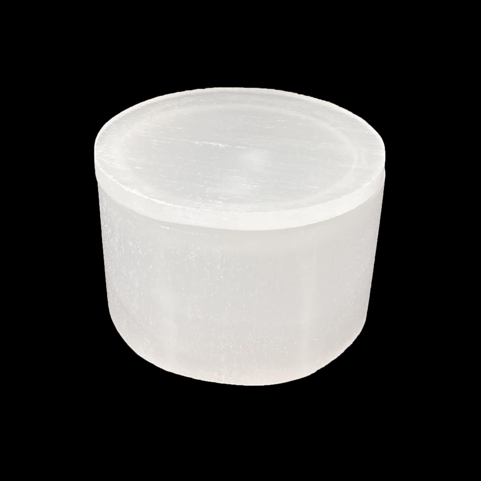 Round Selenite Box Selenite Jar Selenite Crystal Storage - Etsy