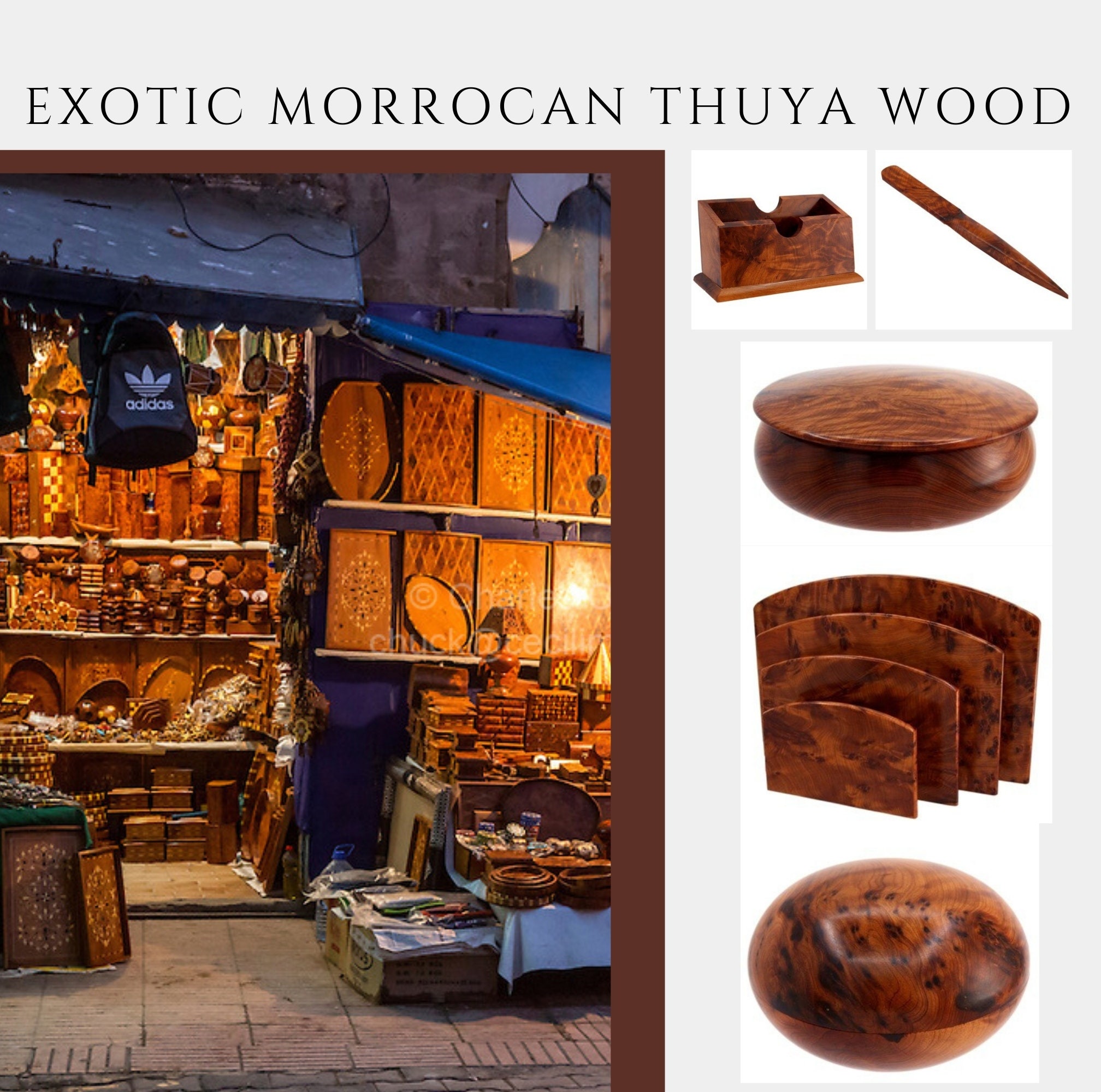 Large Thuya Wooden Rectangular Box With Hinges Gift Box - Etsy