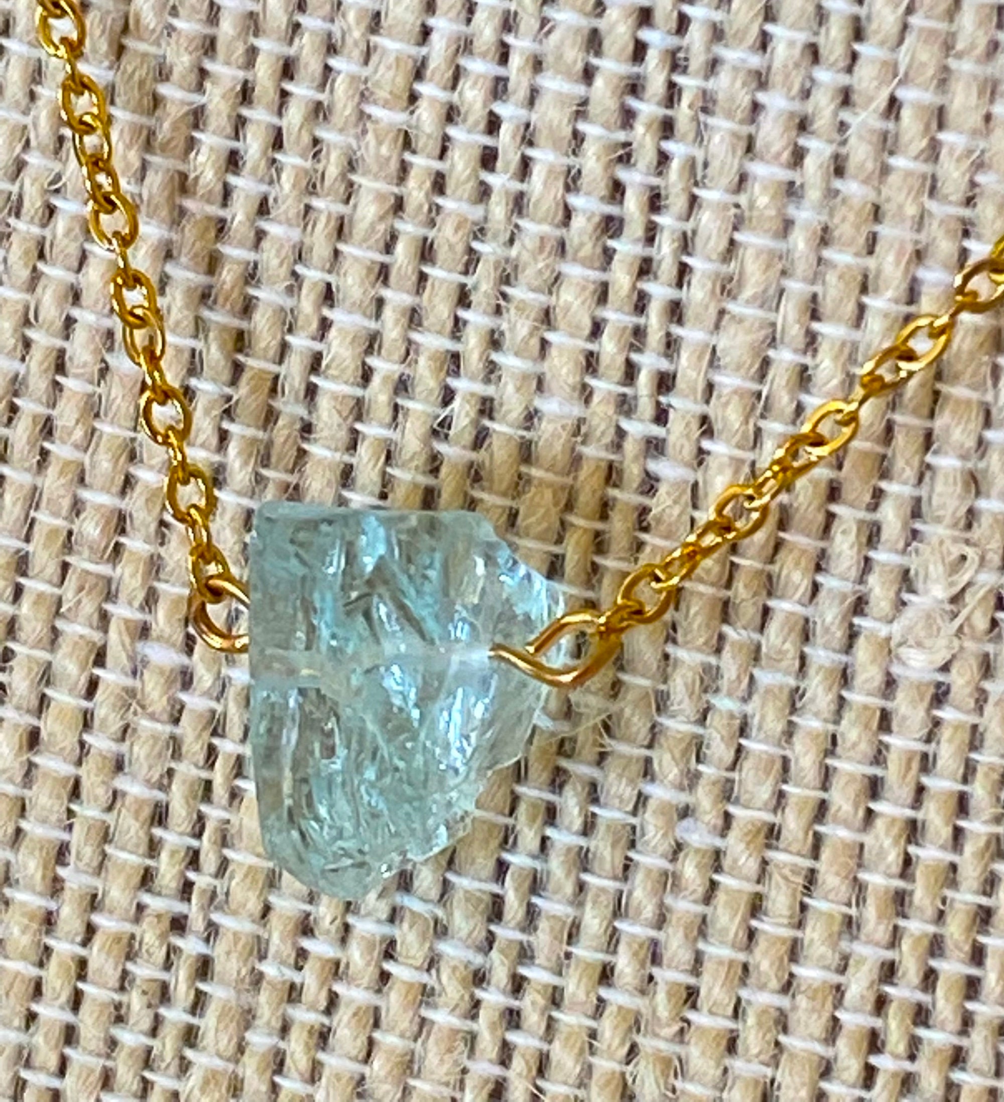 Blue Topaz Crystal Necklace December Birthstone Gemstone - Etsy UK