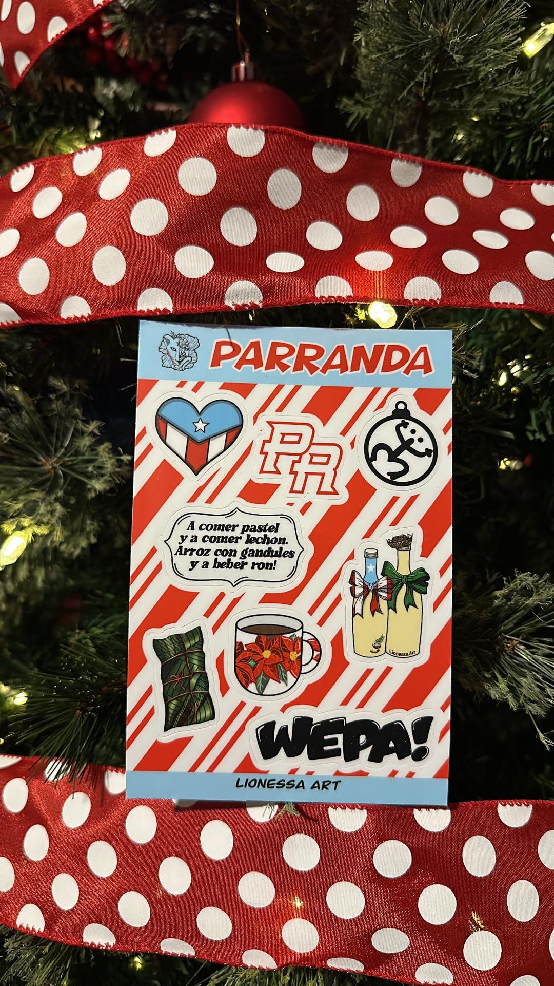 Parranda Christmas Puerto Rico Sticker Sheet (2 Pack) - Etsy