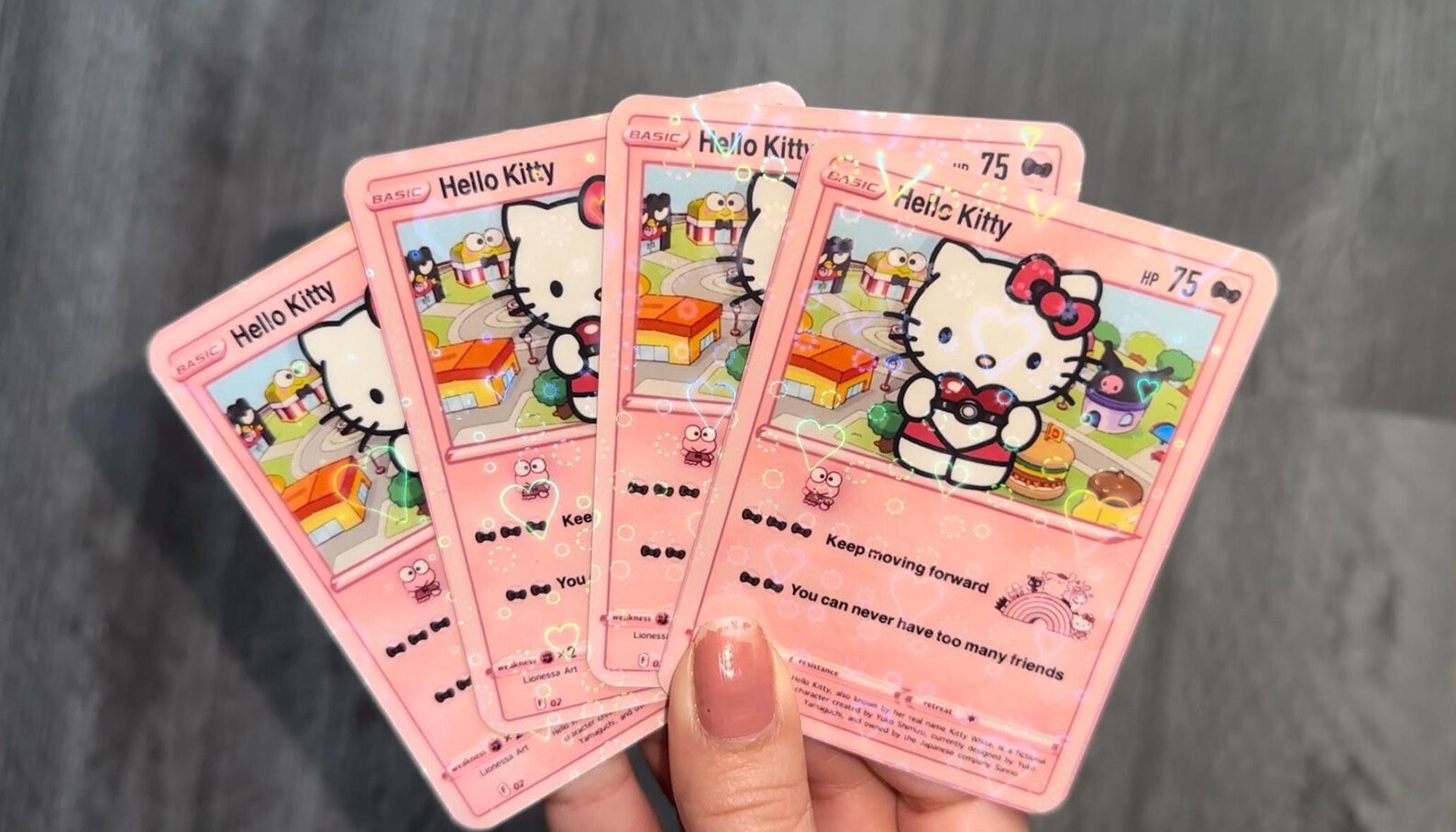 Hello Kitty Holographic Pokemon Card - Etsy