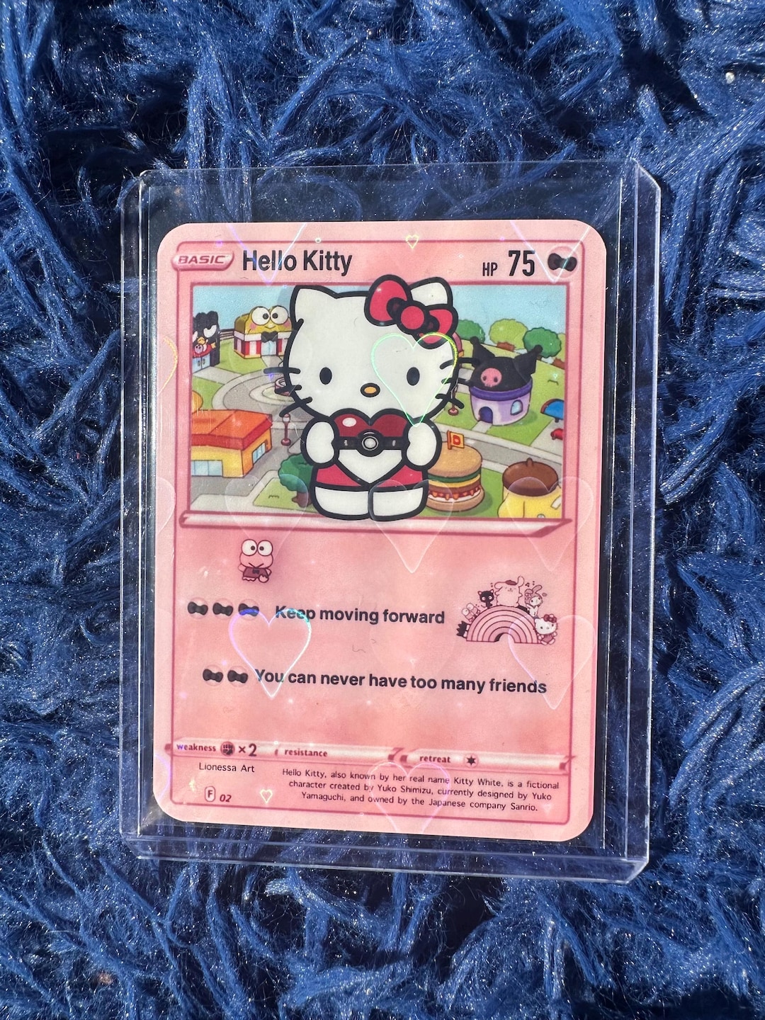 Hello Kitty Holographic Pokemon Card - Etsy