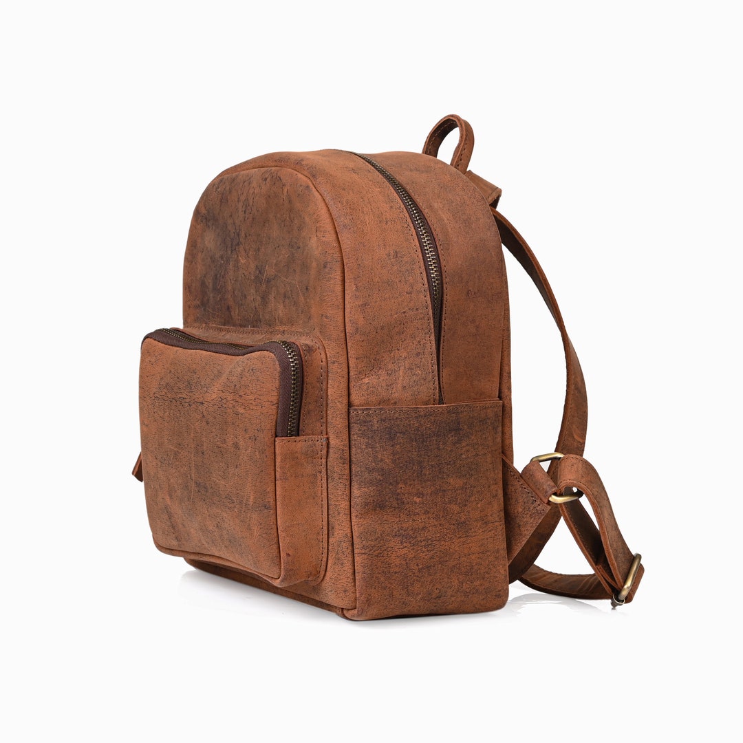Leather Mini Backpack Purse Small Backpack With Premium Suede Fabric ...