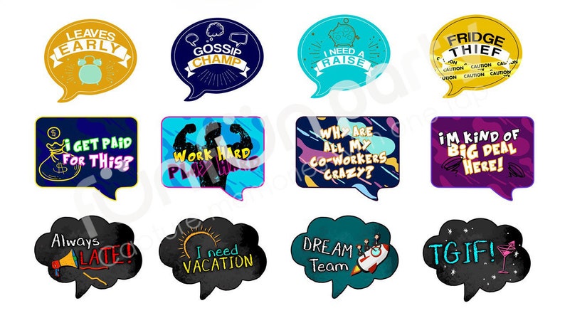 Office Party Printable Props - Etsy