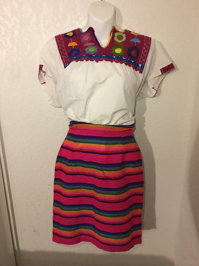 Falda Típica Mexicana - Etsy